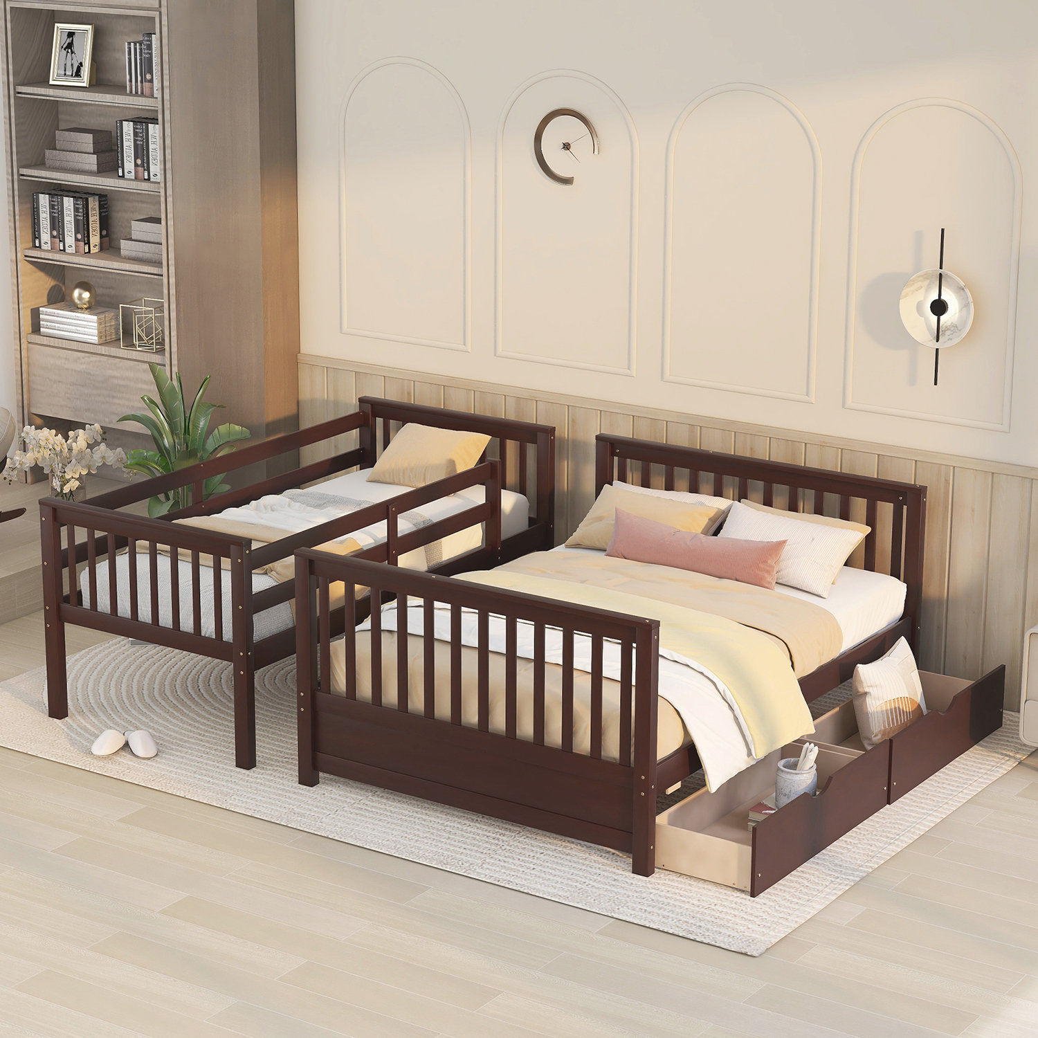 Harriet Bee Soumare Twin Over Full Solid Wood Standard Bunk Bed by ...