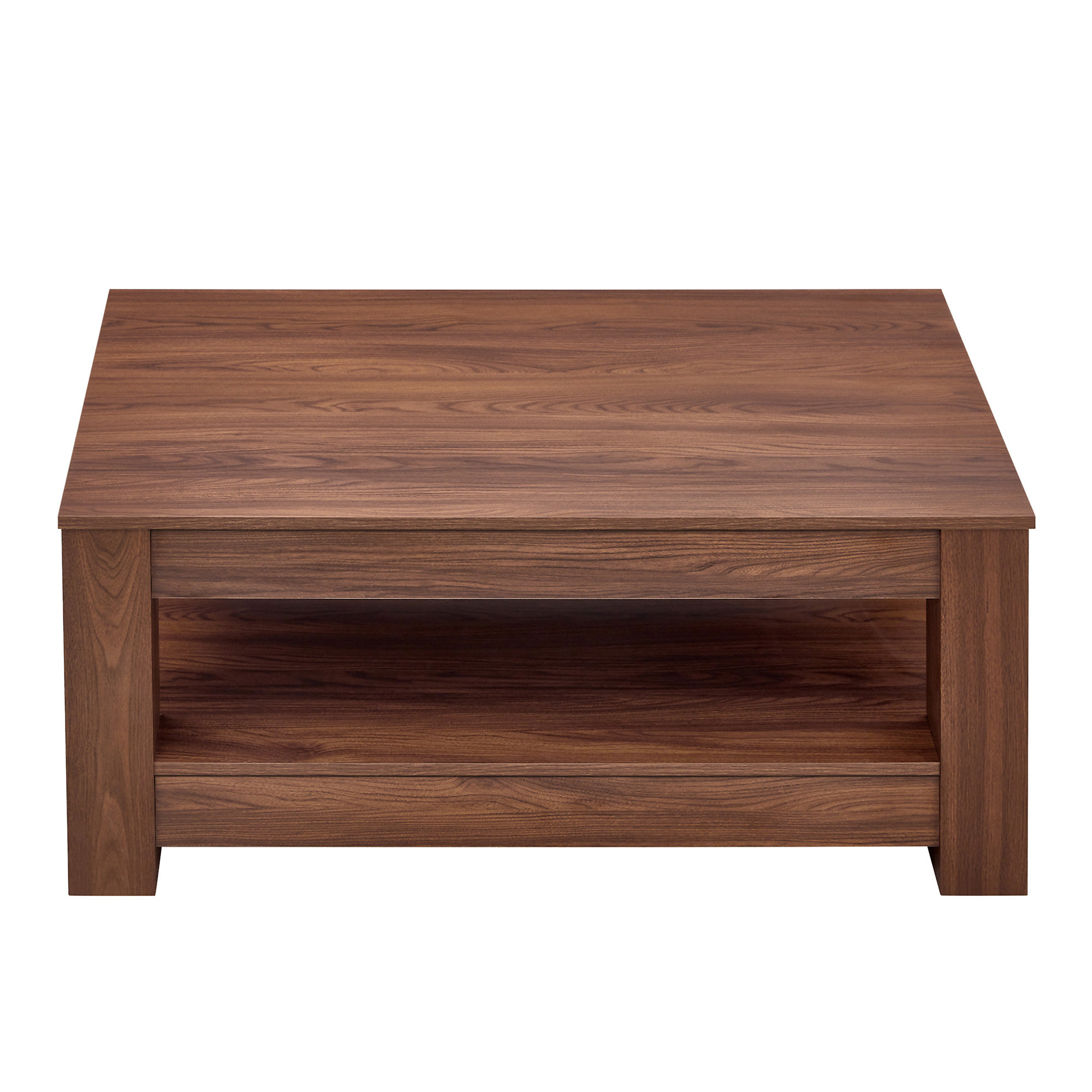 Ivy Bronx A Modern And Practical Natural Wood Coffee Table. The Double ...