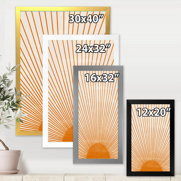 East Urban Home " Orange Sun Print III " & Reviews | Wayfair
