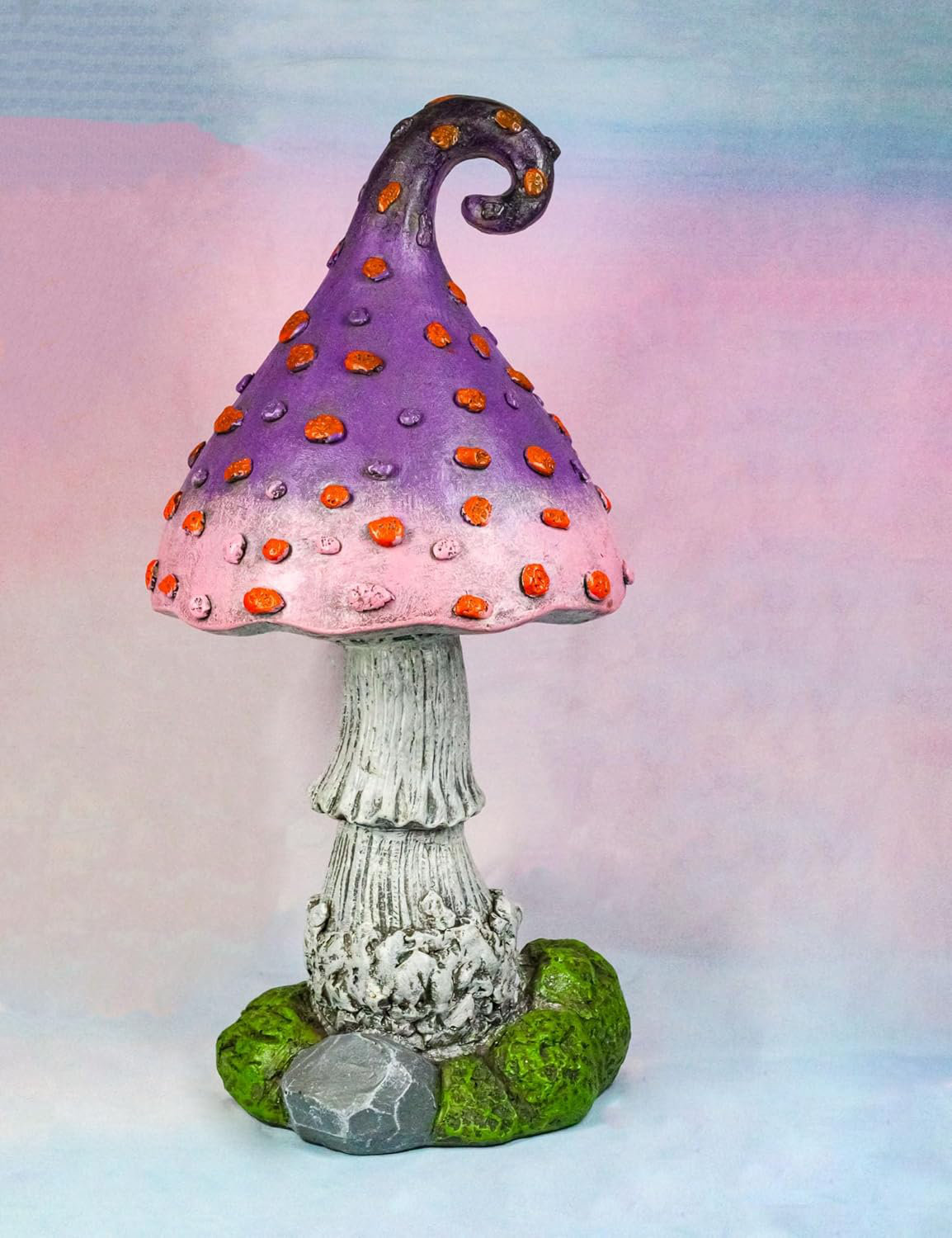 August Grove® Fairy Garden Giant Spotted Purple Crooked Toadstool ...