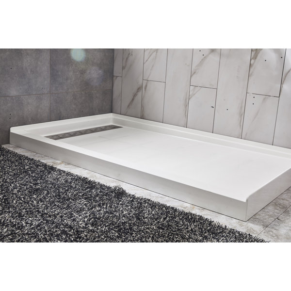 Avora Bath Low Step Right Trench 60'' W 36'' D Shower Base | Wayfair