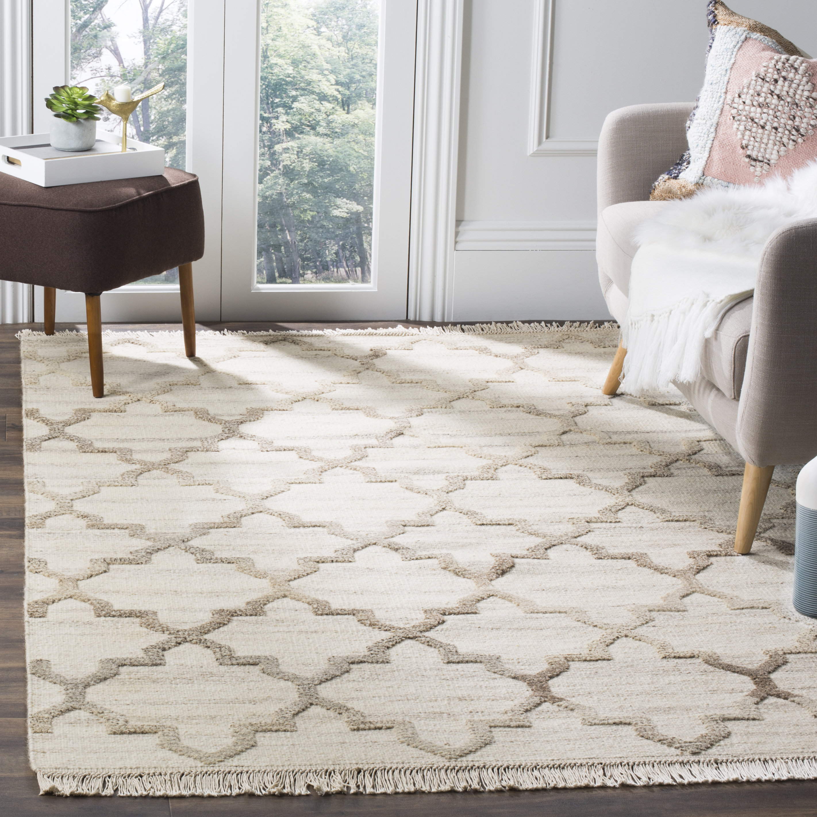 Bloomsbury Market Jeanlouis Hand Hooked Natural Rug | Wayfair.co.uk