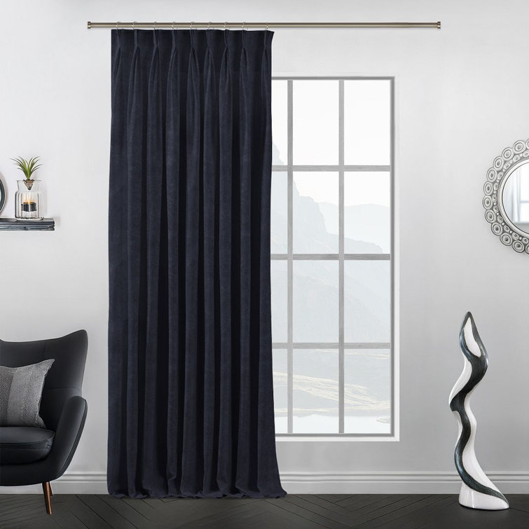 Noine Home Deco Luxury Pinch Pleat Curtain Panel - Single Drapery for ...