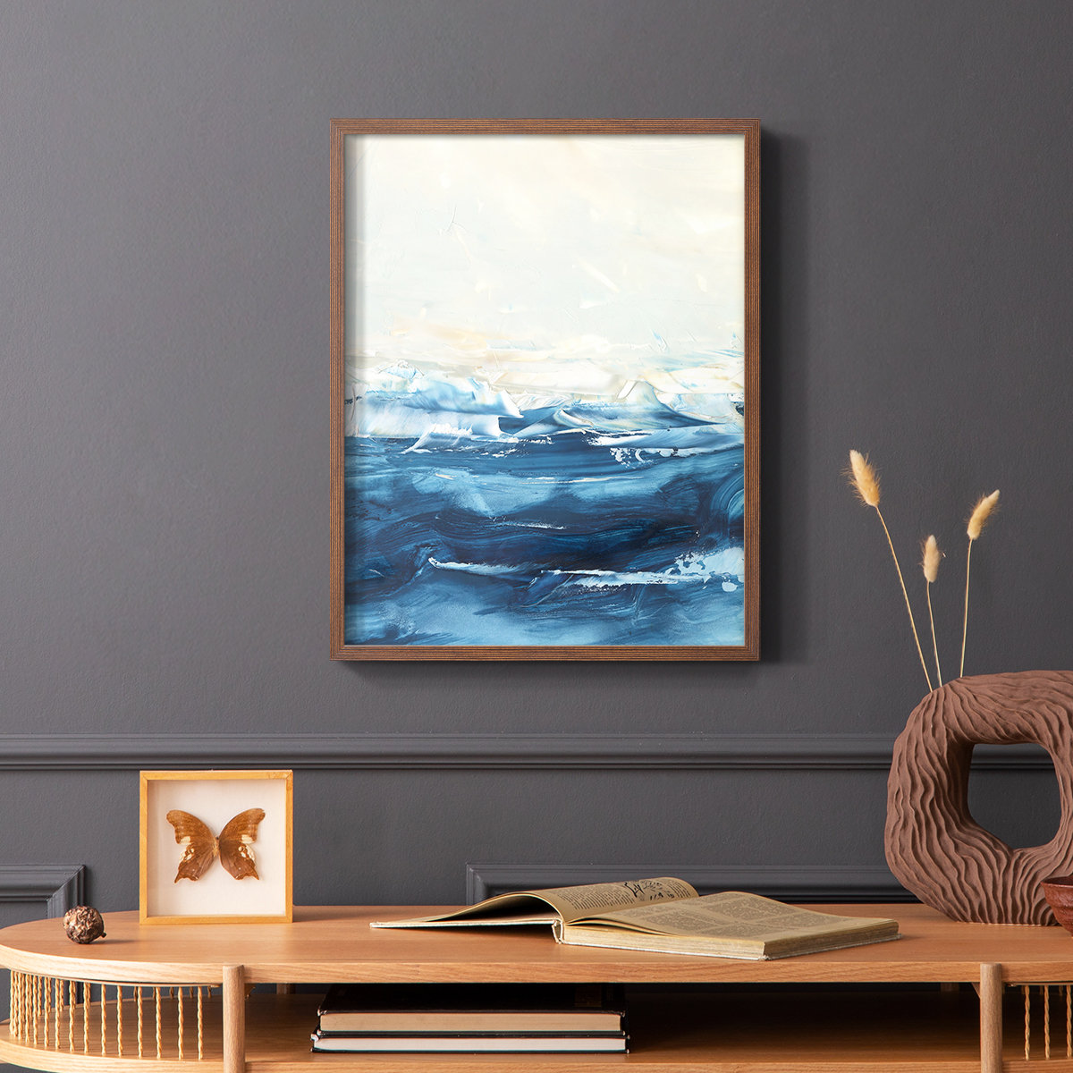Wrought Studio™ Wave after Wave II Framed Print - Solid Wood | Wayfair