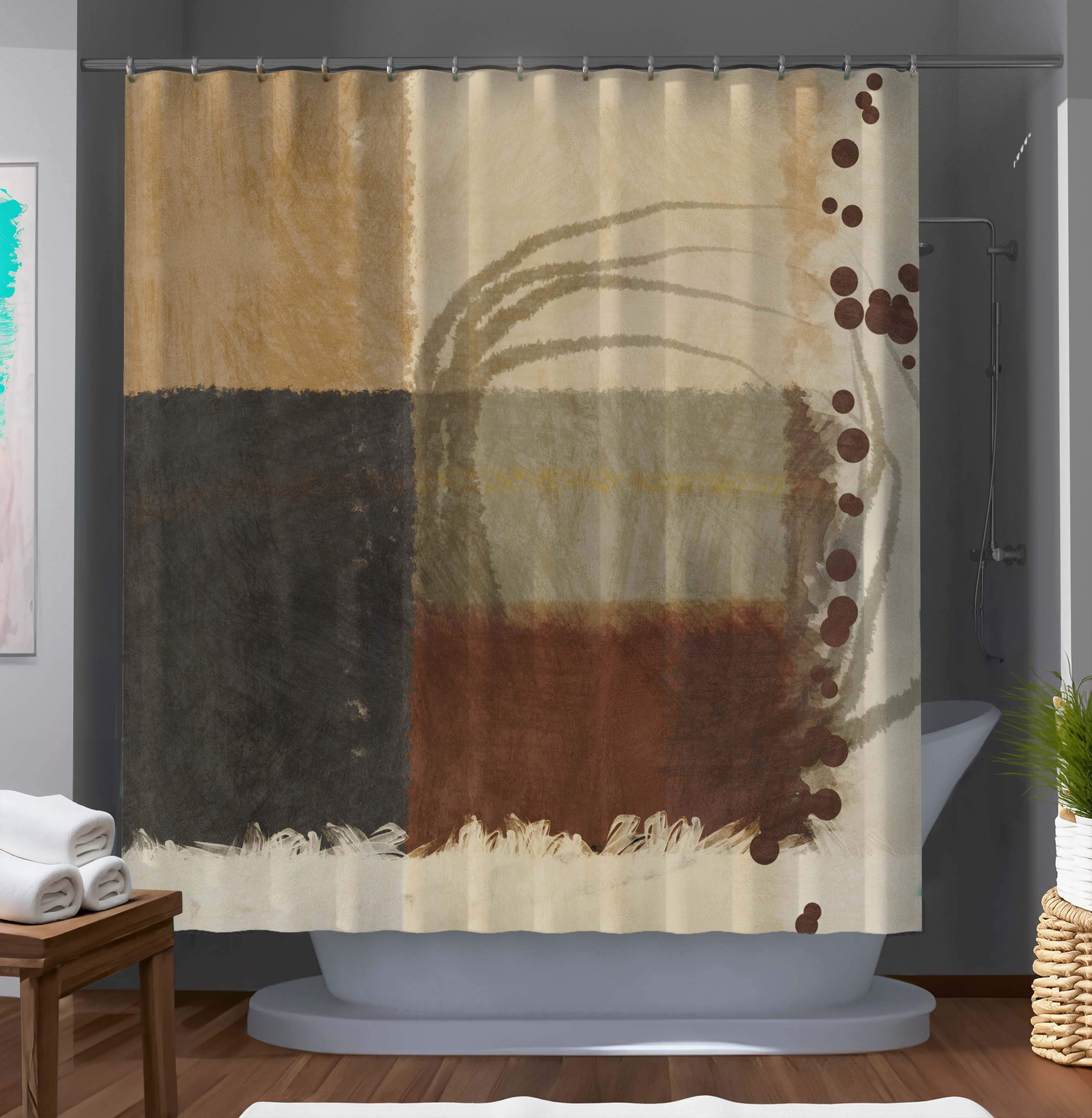 East Urban Home Tan Skilful Shower Curtain - Wayfair Canada