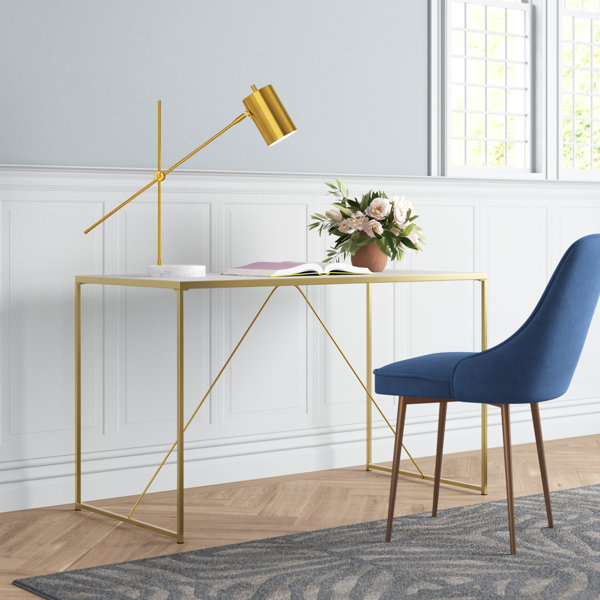 Hykkon Gerber Metal Base Writing Desk & Reviews | Wayfair.co.uk