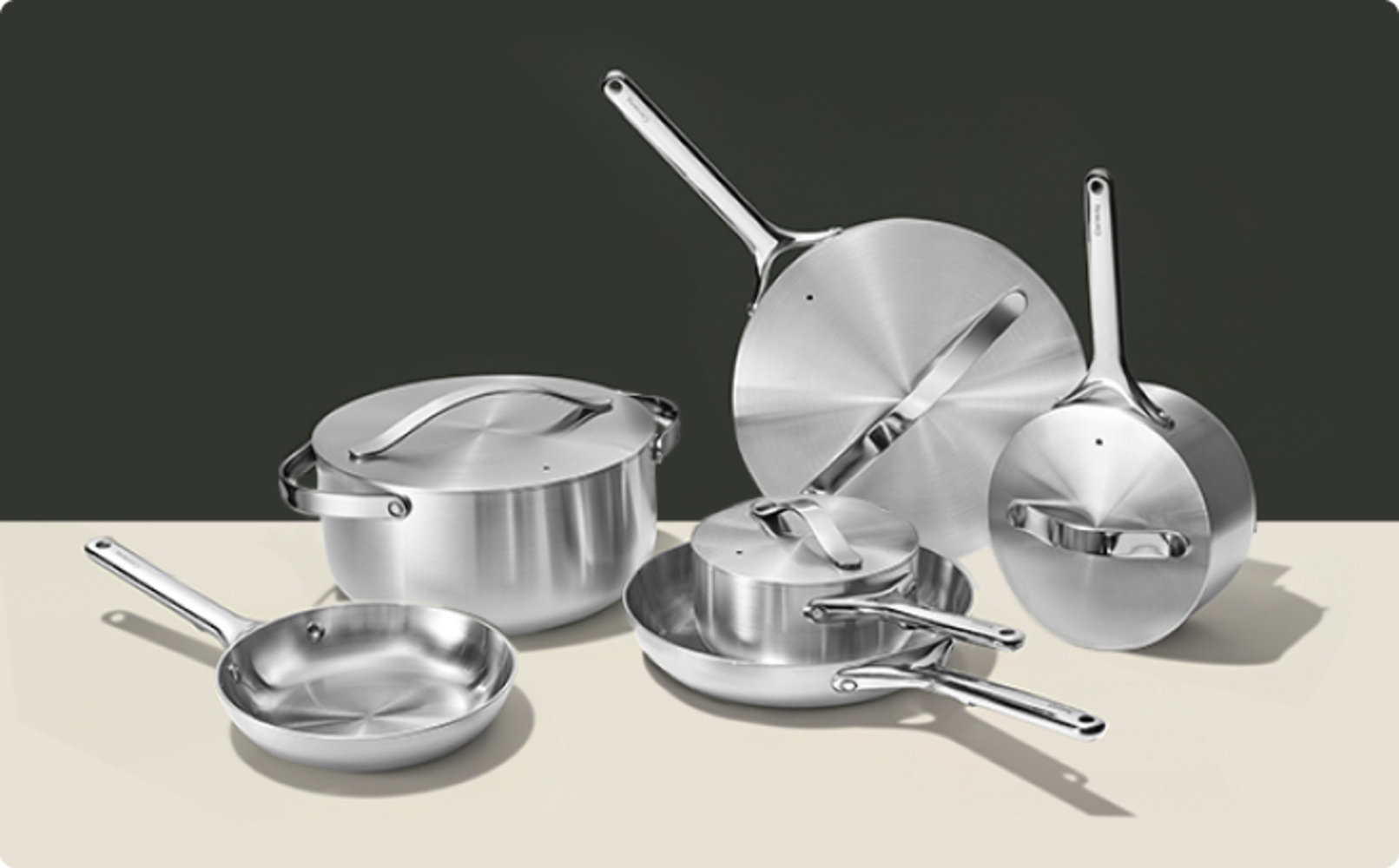 Caraway Stainless Steel Mini Duos Cookware Set - Mini Fry Pan & Mini ...