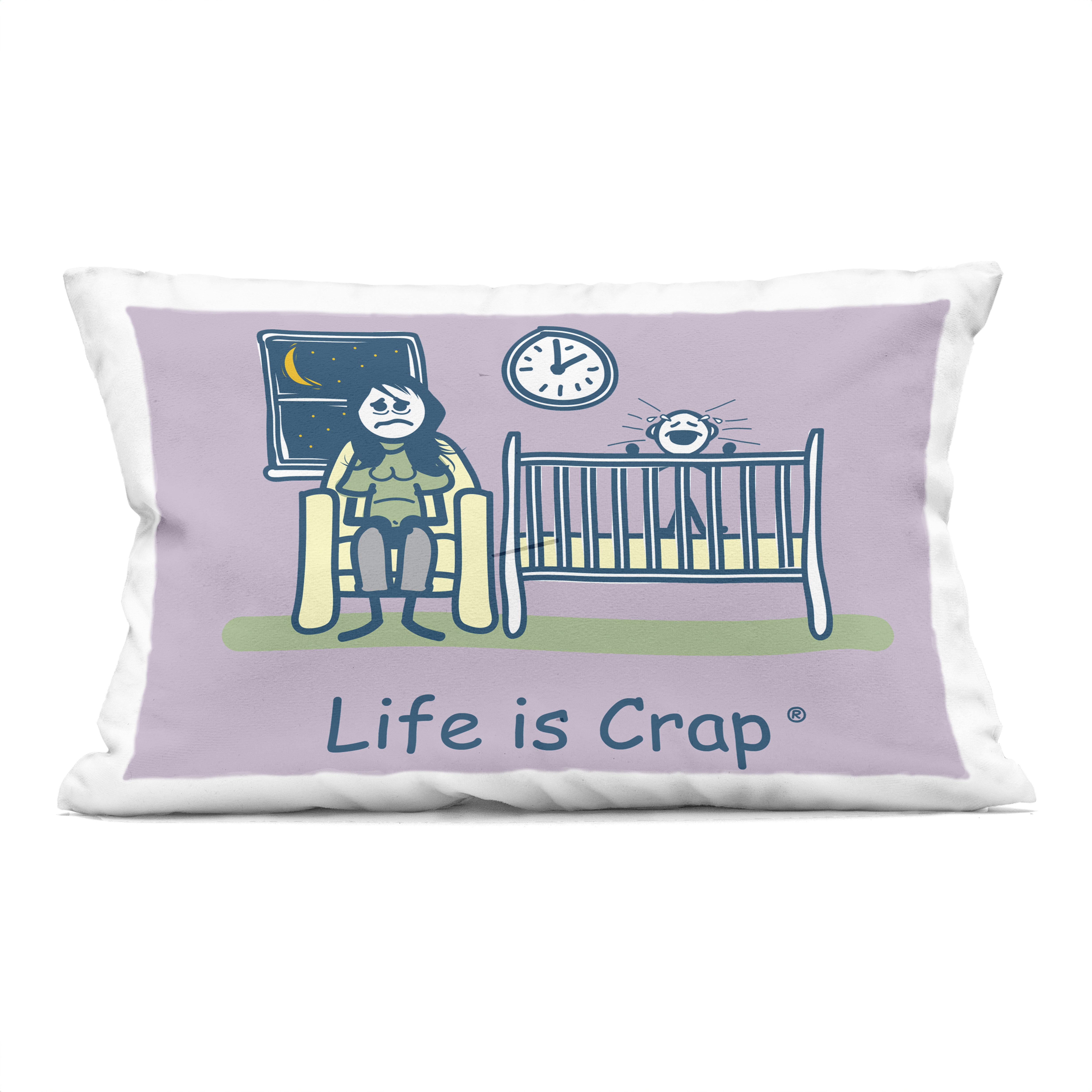 Stupell Industries Awake with Crying Baby Design by LIC Throw Pillow ...