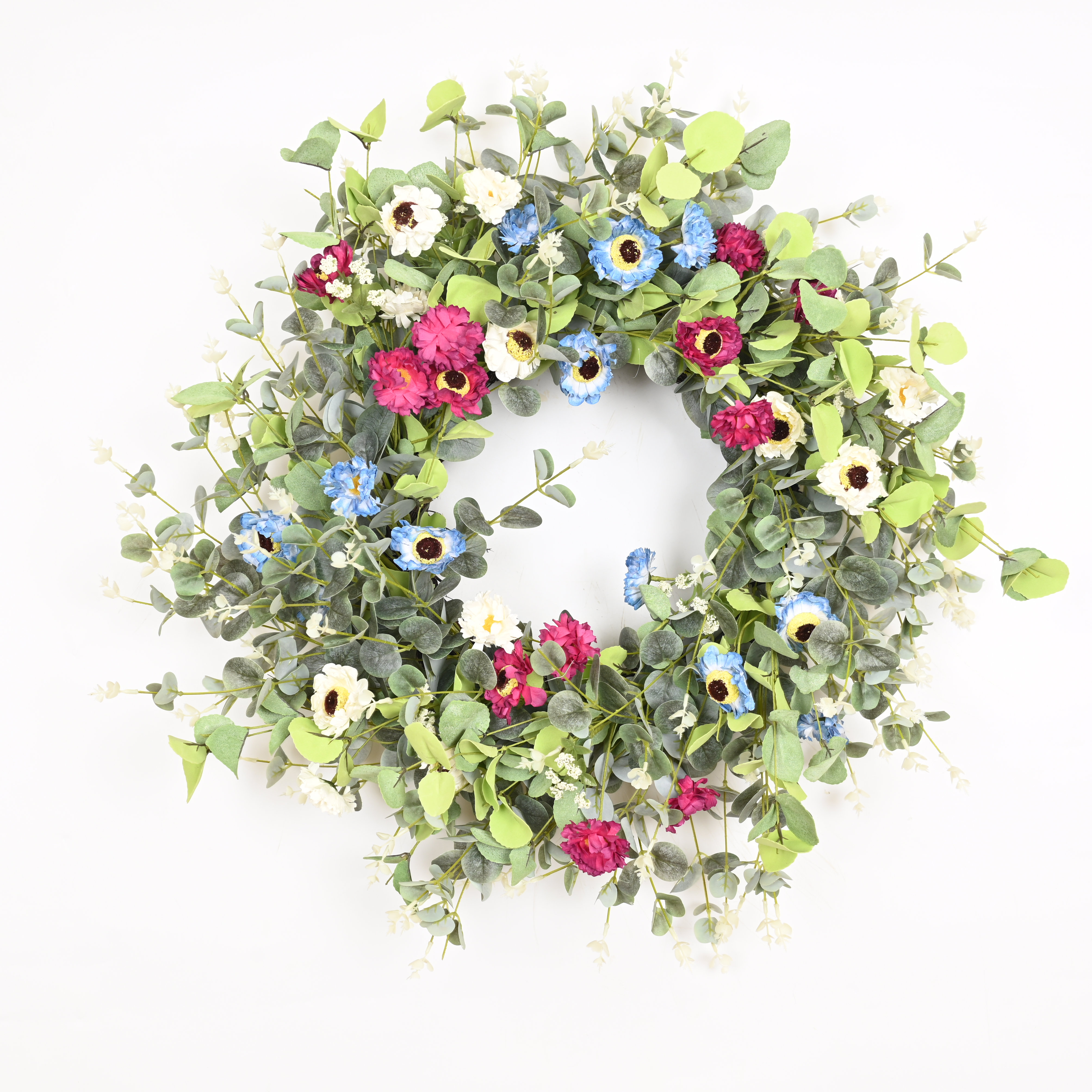 Primrue Artificial Farmhouse Spring Summer Blossoms Cluster Greenery ...