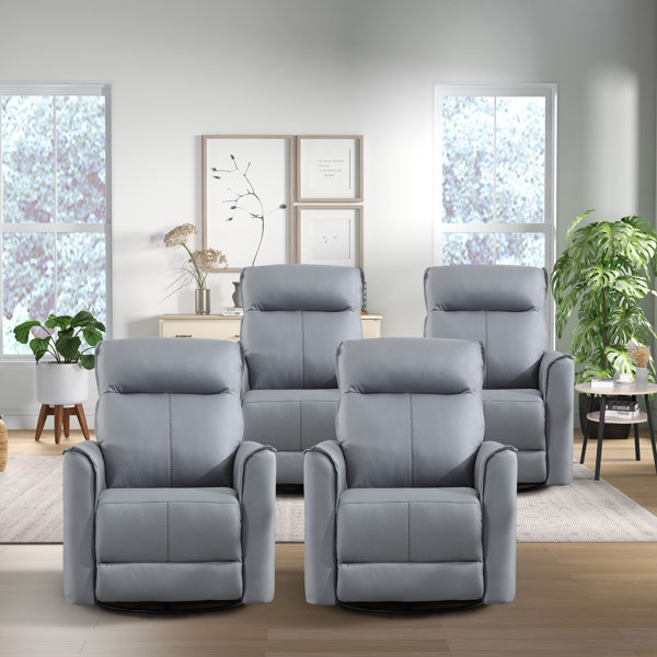 Bonzy Home 31.5" Wide Modern Comfortable Upholstered Swivel And Rocker ...