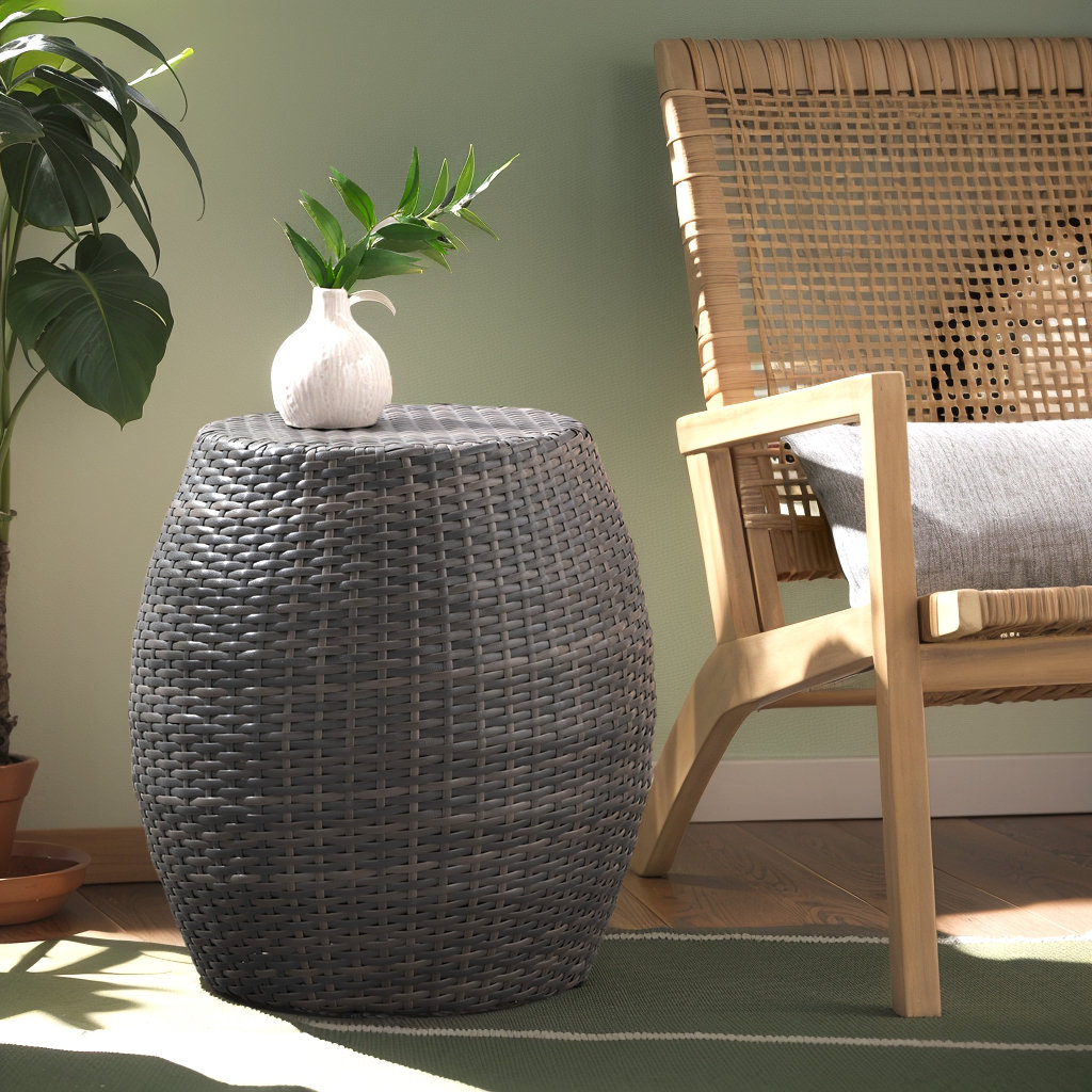 Dakota Fields Outdoor Wicker Patio Side Table - Wayfair Canada