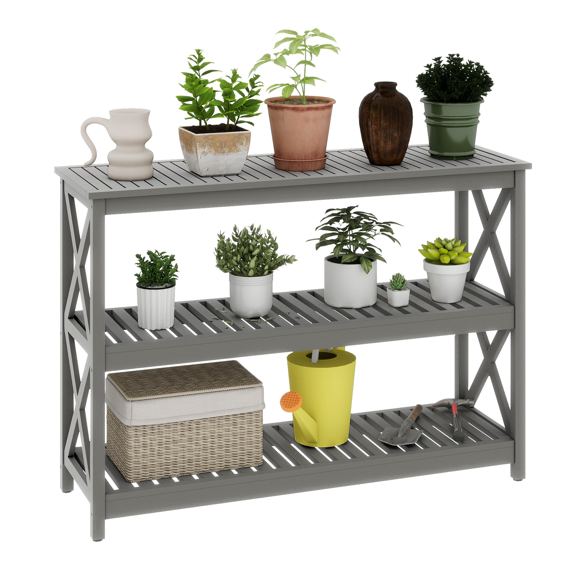 Gracie Oaks Outdoor Acacia Wood Side Table | Wayfair