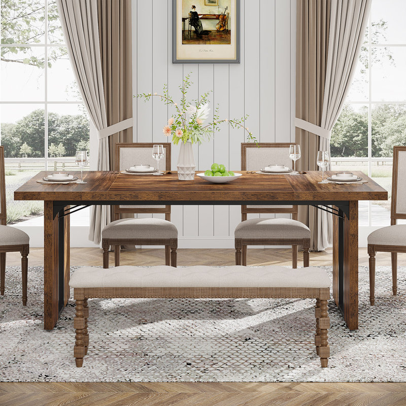 Laurel Foundry Modern Farmhouse® Baron Rectangular 70.9" Dining Table ...