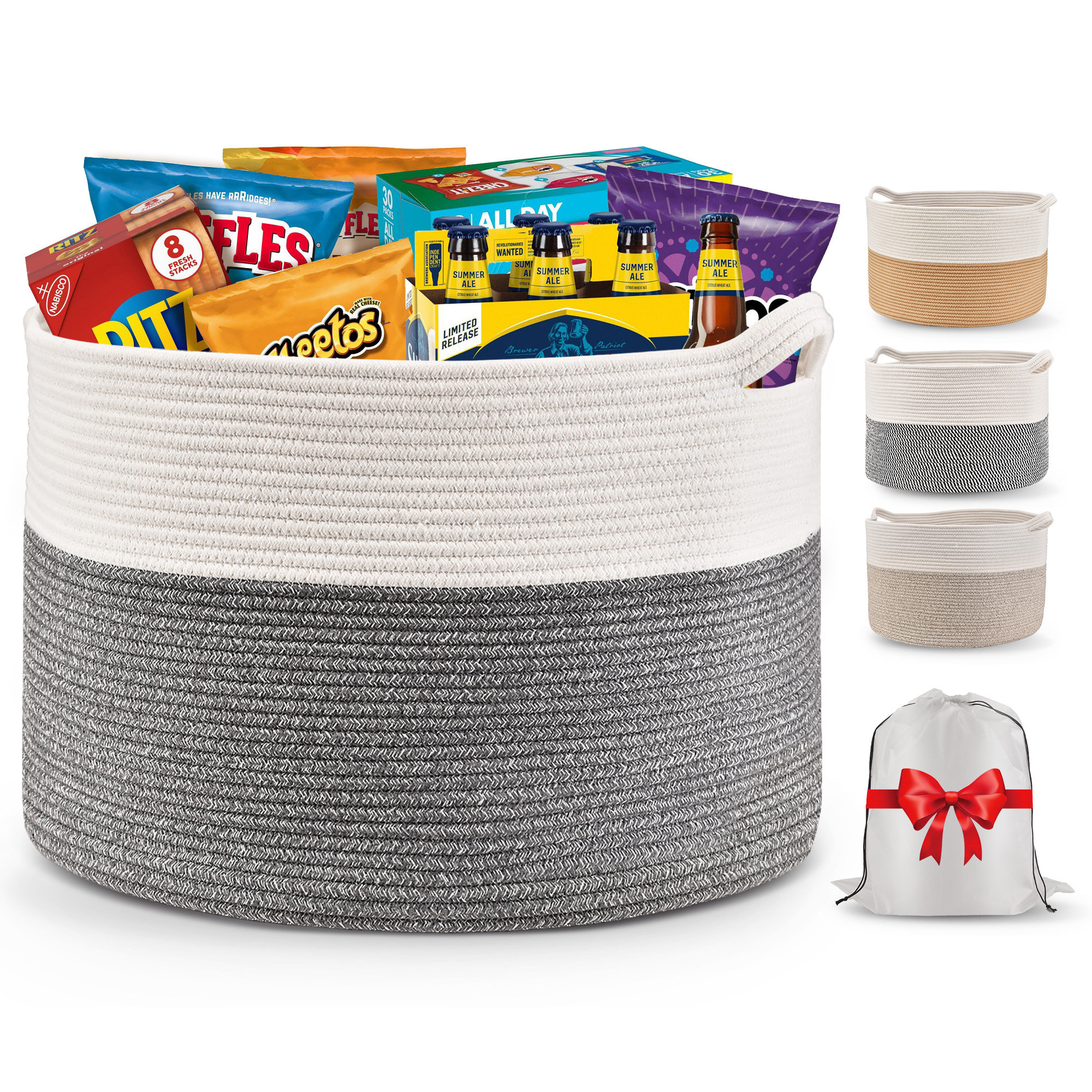 Latitude Run® Cotton Rope Basket, Storage Baskets & Reviews - Wayfair ...