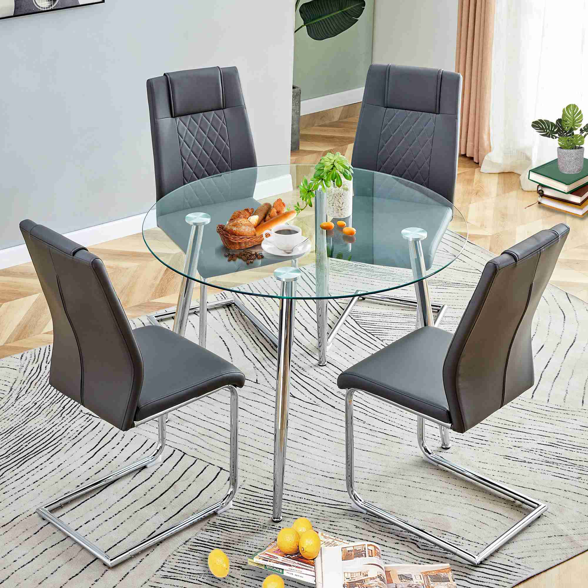 Mercer41 Daityn Round 40'' Restaurant Dining Set | Wayfair