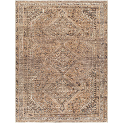 Langley Street Westbrook Machine Washable Oriental Light Brown/Orange ...