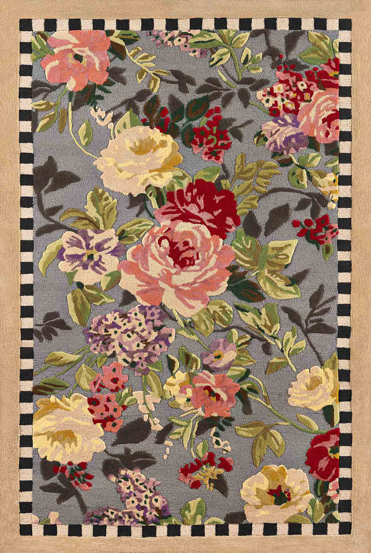 MacKenzie-Childs Tudor Rose Washable Rug | Perigold
