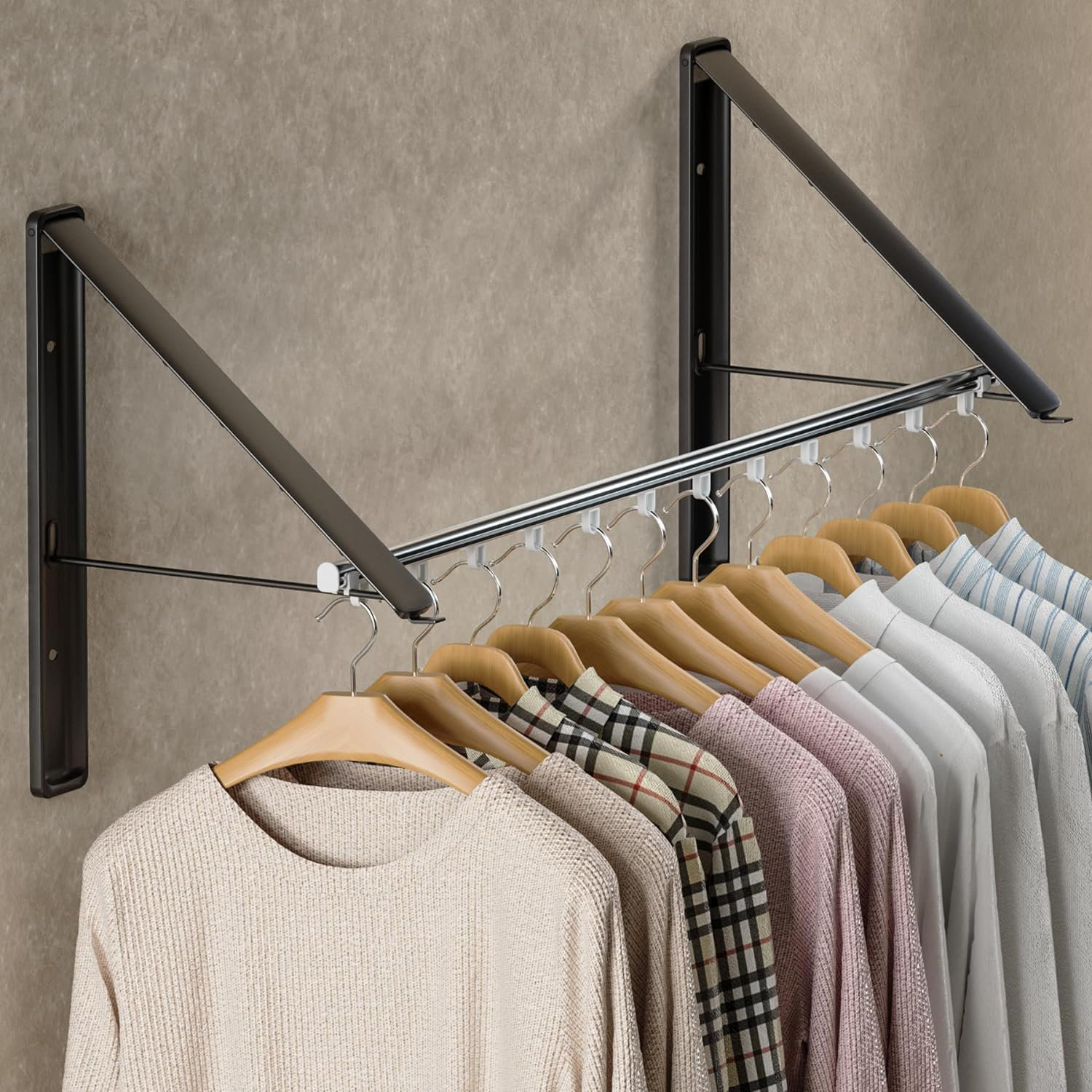 Rebrilliant Metal Foldable Wall-Mounted Drying Rack - Wayfair Canada