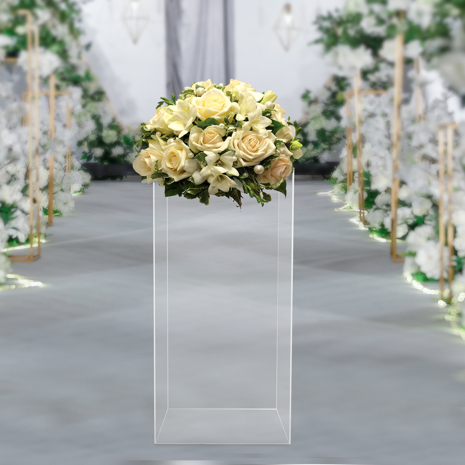 Latitude Run® Hasaan Acrylic Display Box display Cube Pedestal Art ...