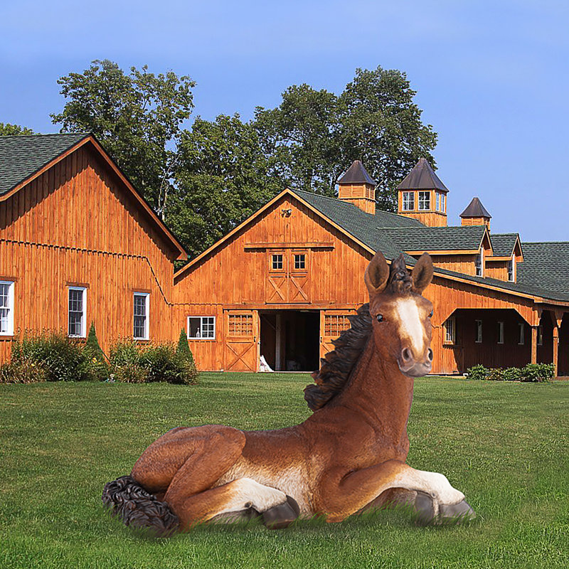 Design Toscano Relaxing Pony Garden Statue | Wayfair