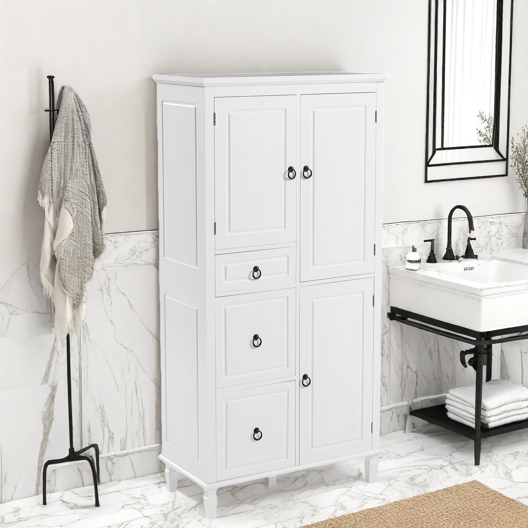 Longshore Tides Retro Storage Cabinet With Adjustable Shelves, 3 ...