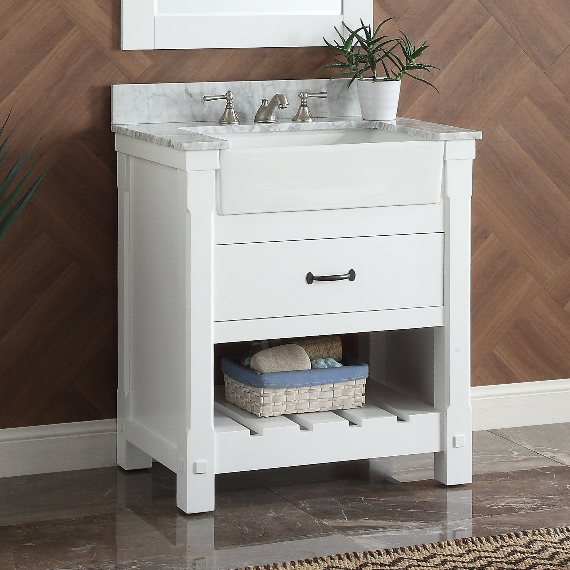 Dovecove Mantra 30 Single Bathroom Vanity With Marble Top And Reviews