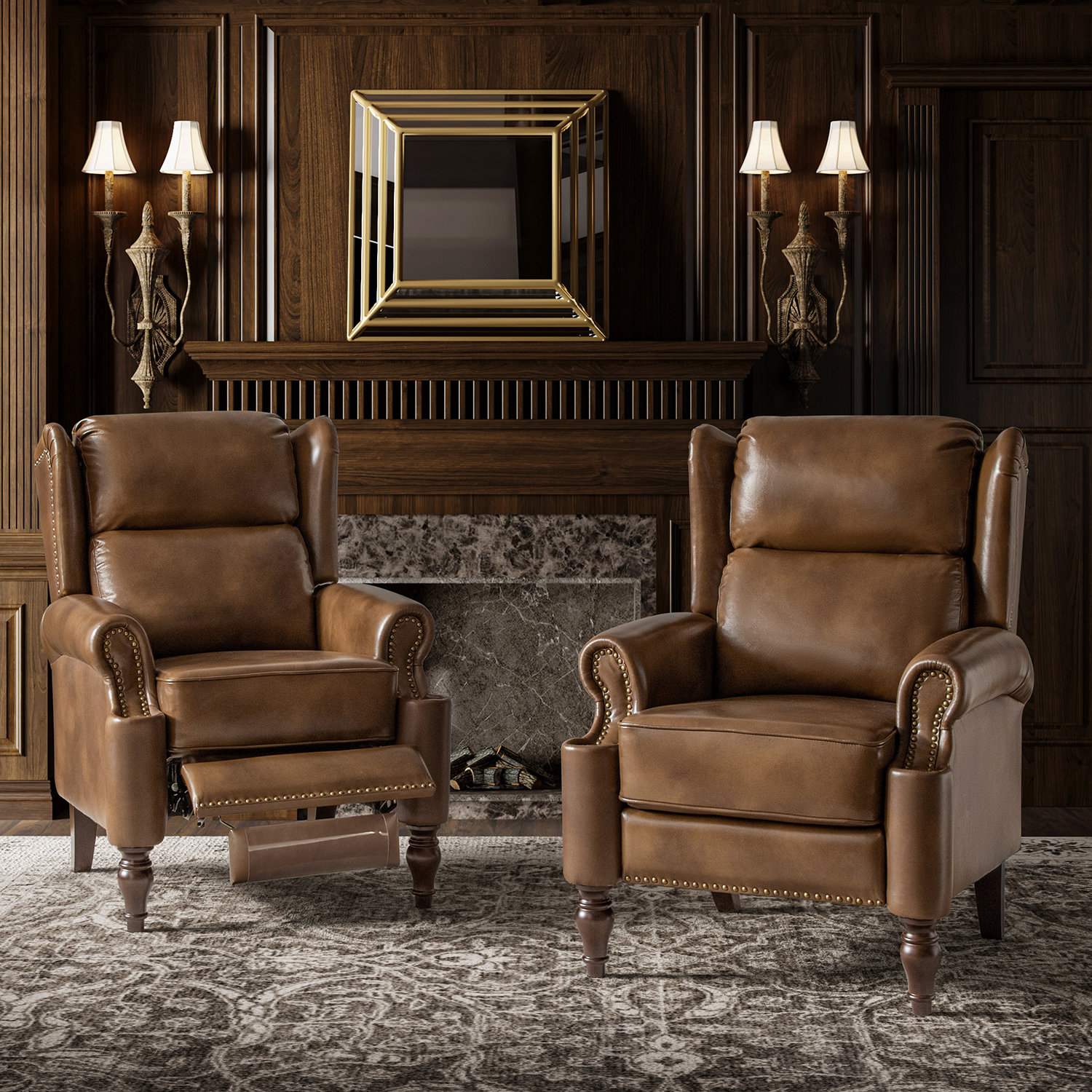 Canora Grey Topi Water Resistant PVC Recliner (Set of 2) & Reviews ...