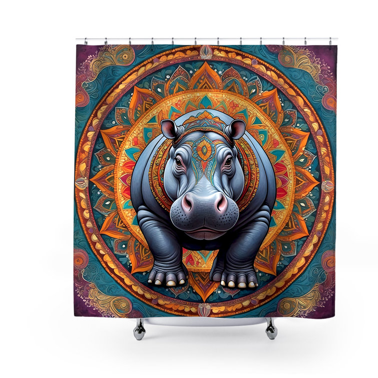 ULLI HOME Brut Hippo Shower Curtain - Wayfair Canada
