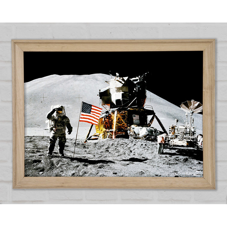 Brayden Studio American Moon Landing - Single Picture Frame Art Prints ...