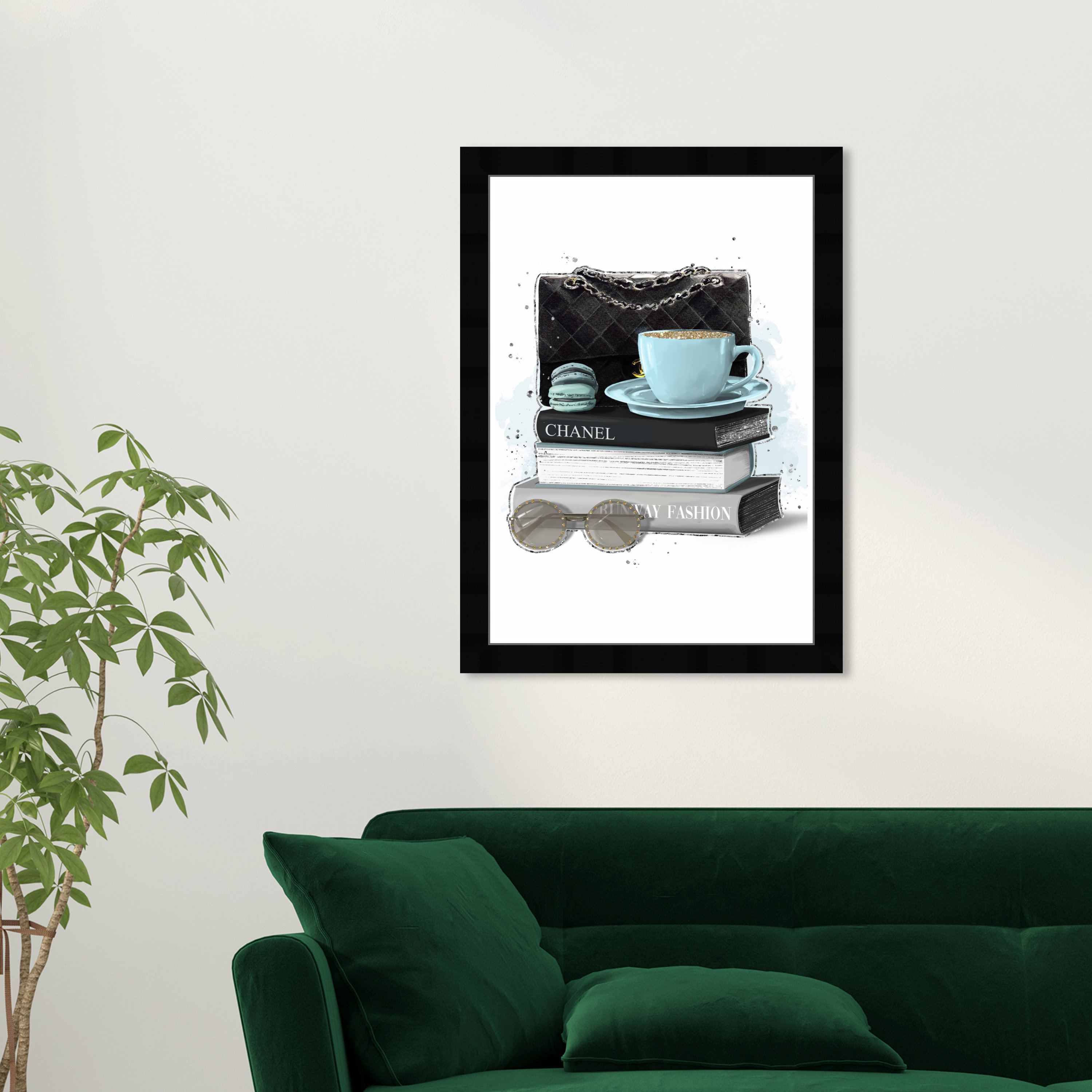 Wynwood Studio Fashion and Glam Coffeetable Books Glam Blue Paper Wall ...