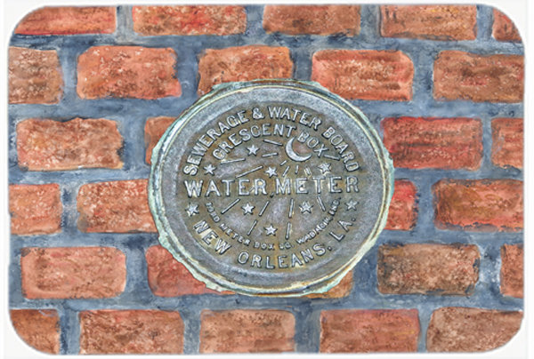 Winston Porter Starling Watermeter on Bricks Glass Cutting Board | Wayfair