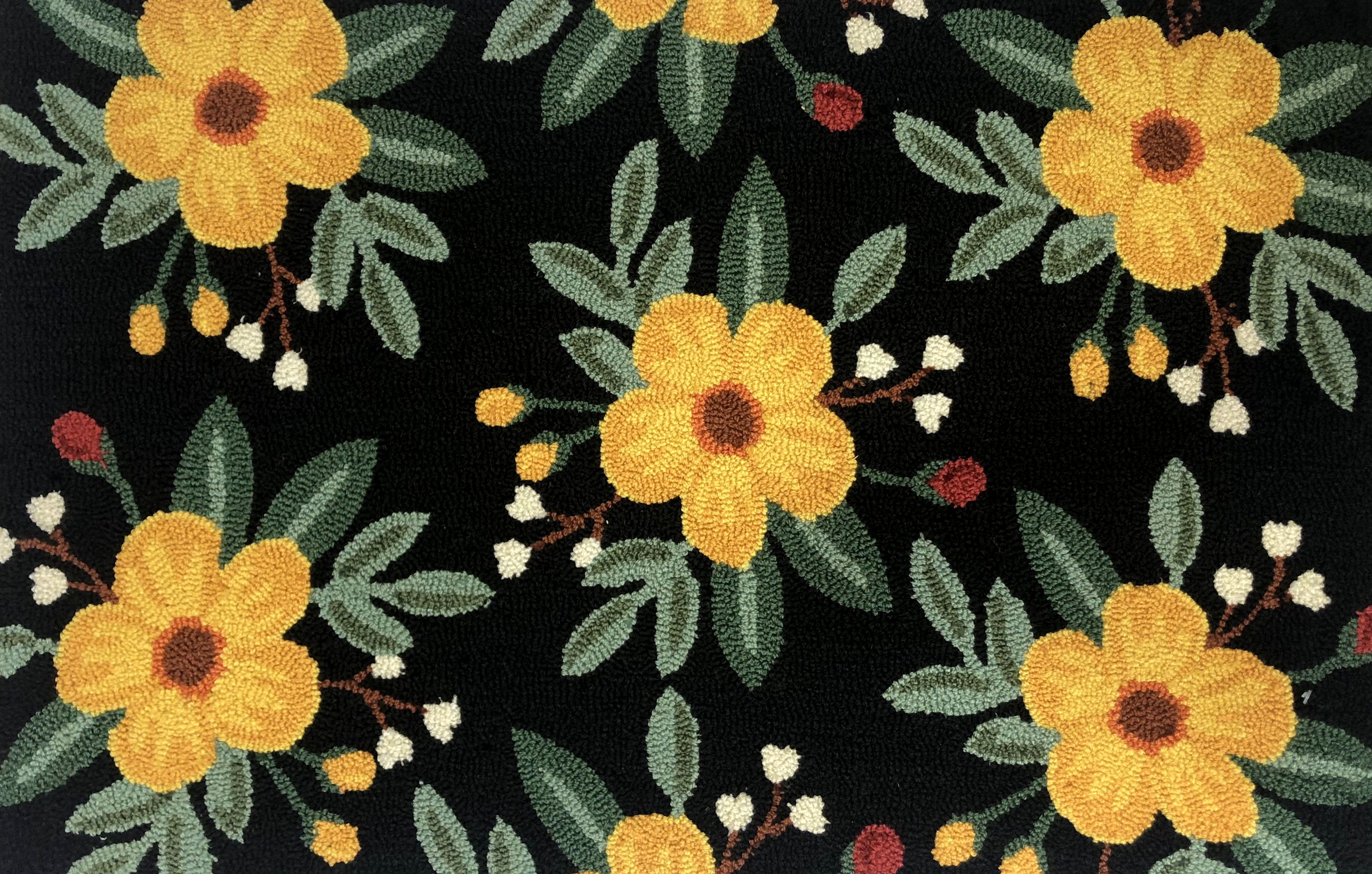 Winston Porter Harper Floral Black_26416 | Wayfair