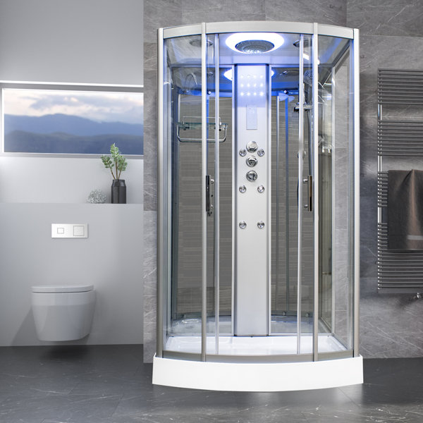 Vidalux SS1200 Rectangular Hydro Shower Cabin Enclosure 1200 x 850 ...
