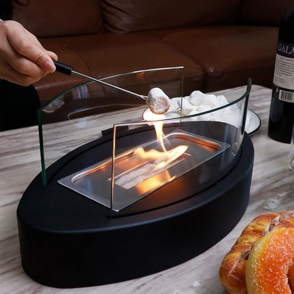 Invenitiah Tabletop Fire Pit, Portable Ethanol Fire Pit, Fire Bowl ...