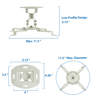 Mount-It! Low Profile Projector Ceiling Mount, 360 Full Motion Rotation ...