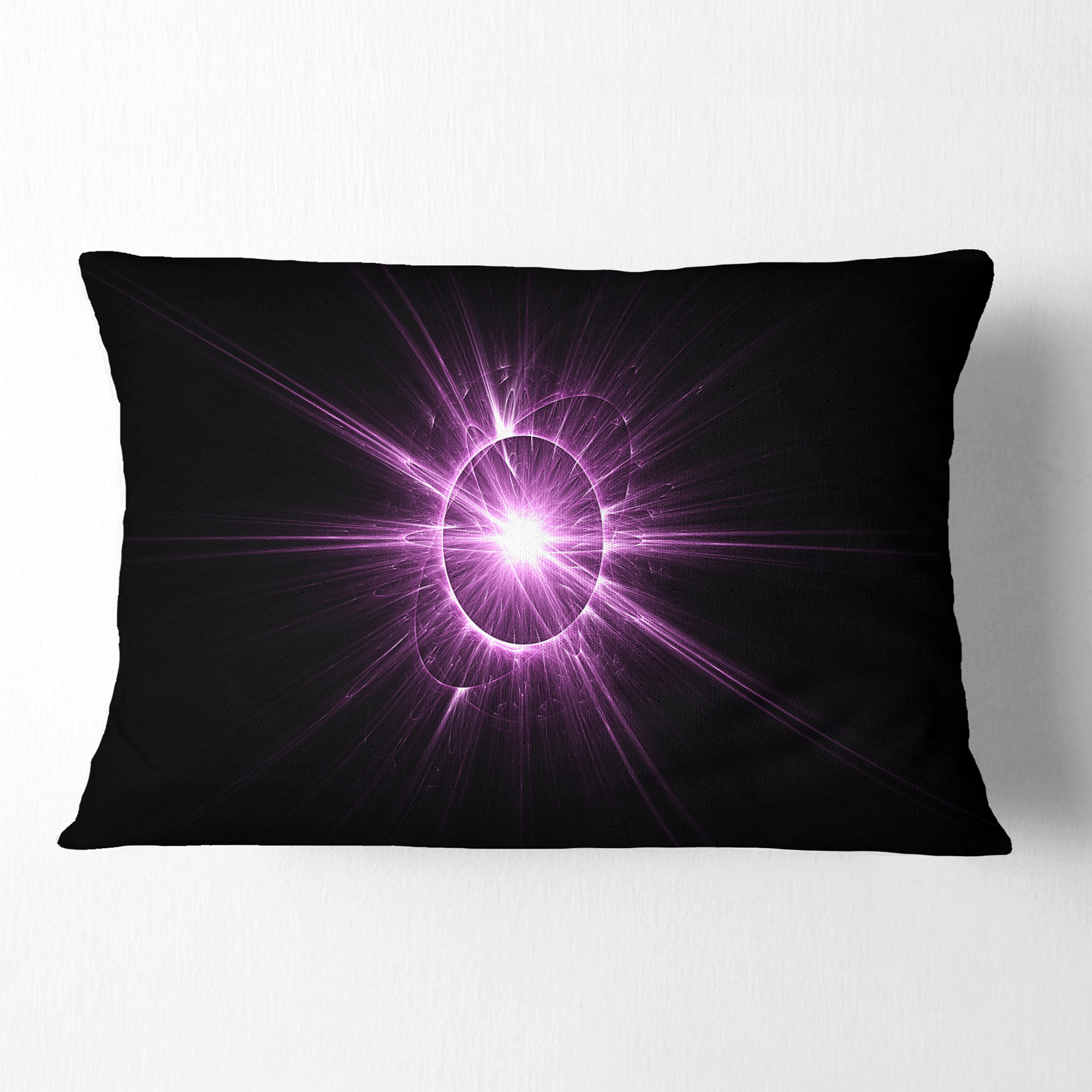 Design Art Purple Flash of Bright Star - Floral Printed Throw Pillow ...