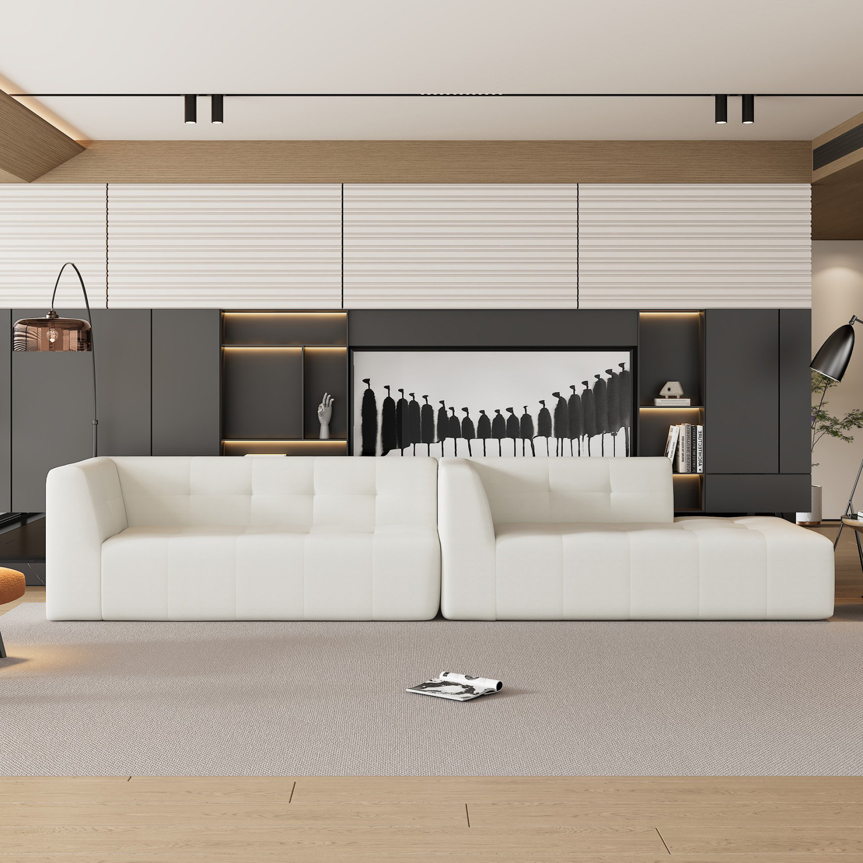 Latitude Run® Modern Minimalist Sofa, Modular Combination - Wayfair Canada