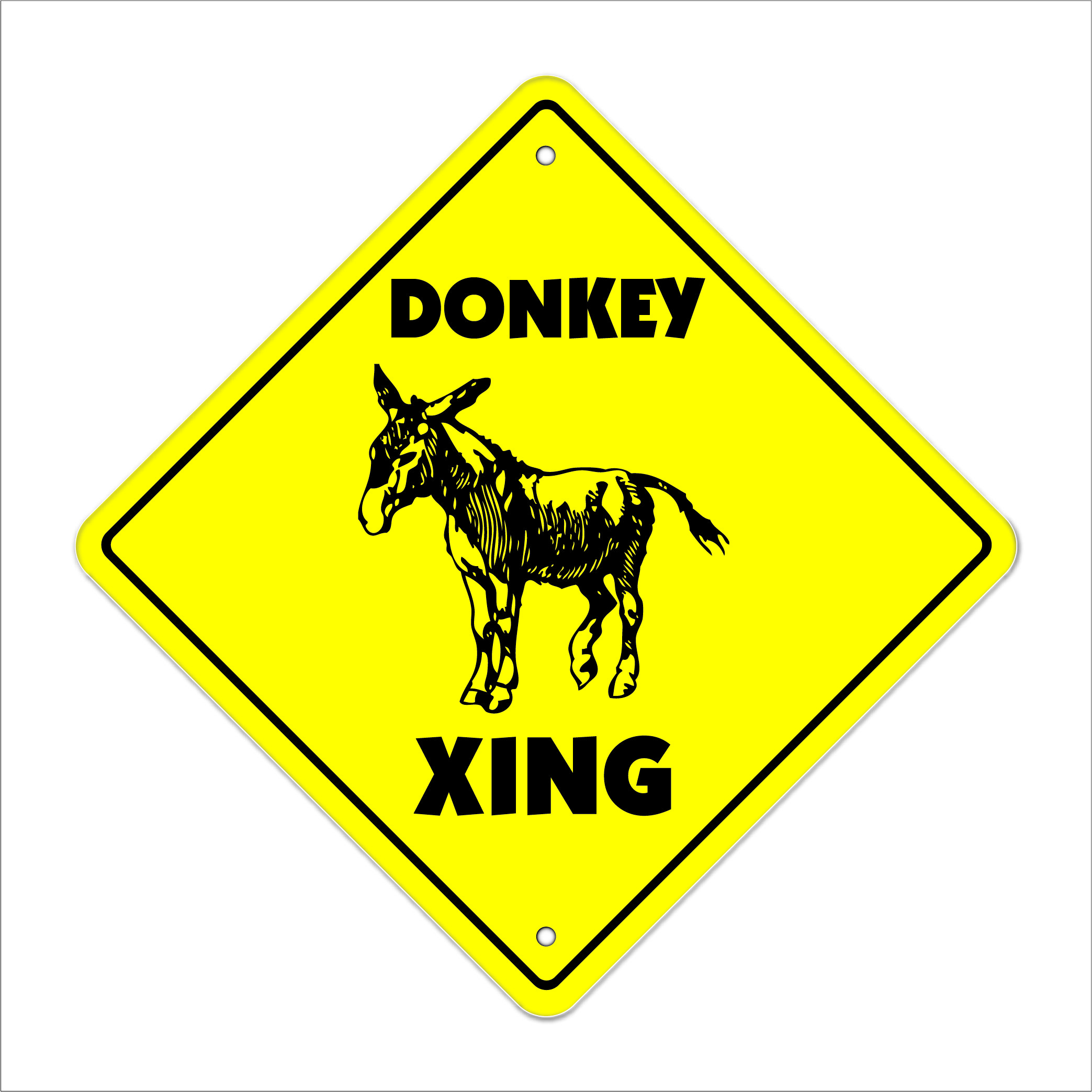 SignMission Donkey Crossing Sign Zone Xing Indoor Outdoor 12 Inch Tall ...