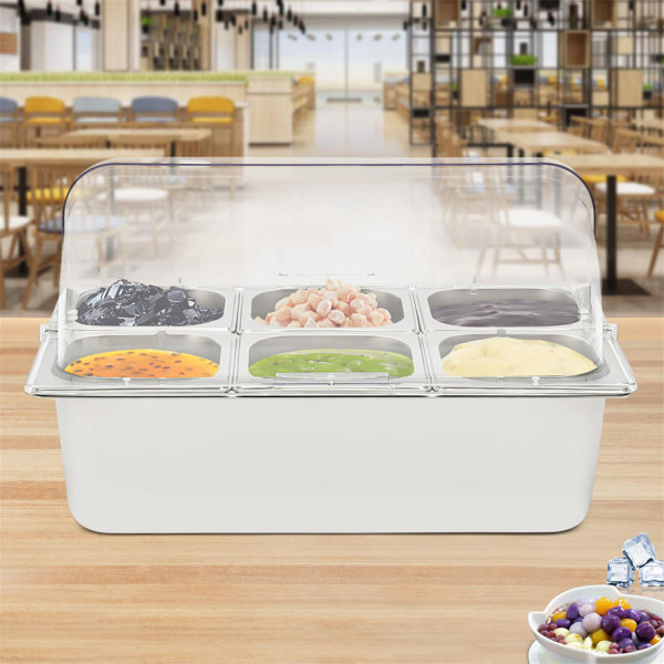 The Party Aisle™ Bergeronnes Stainless Steel 20 Quarts 6-grid Buffet ...