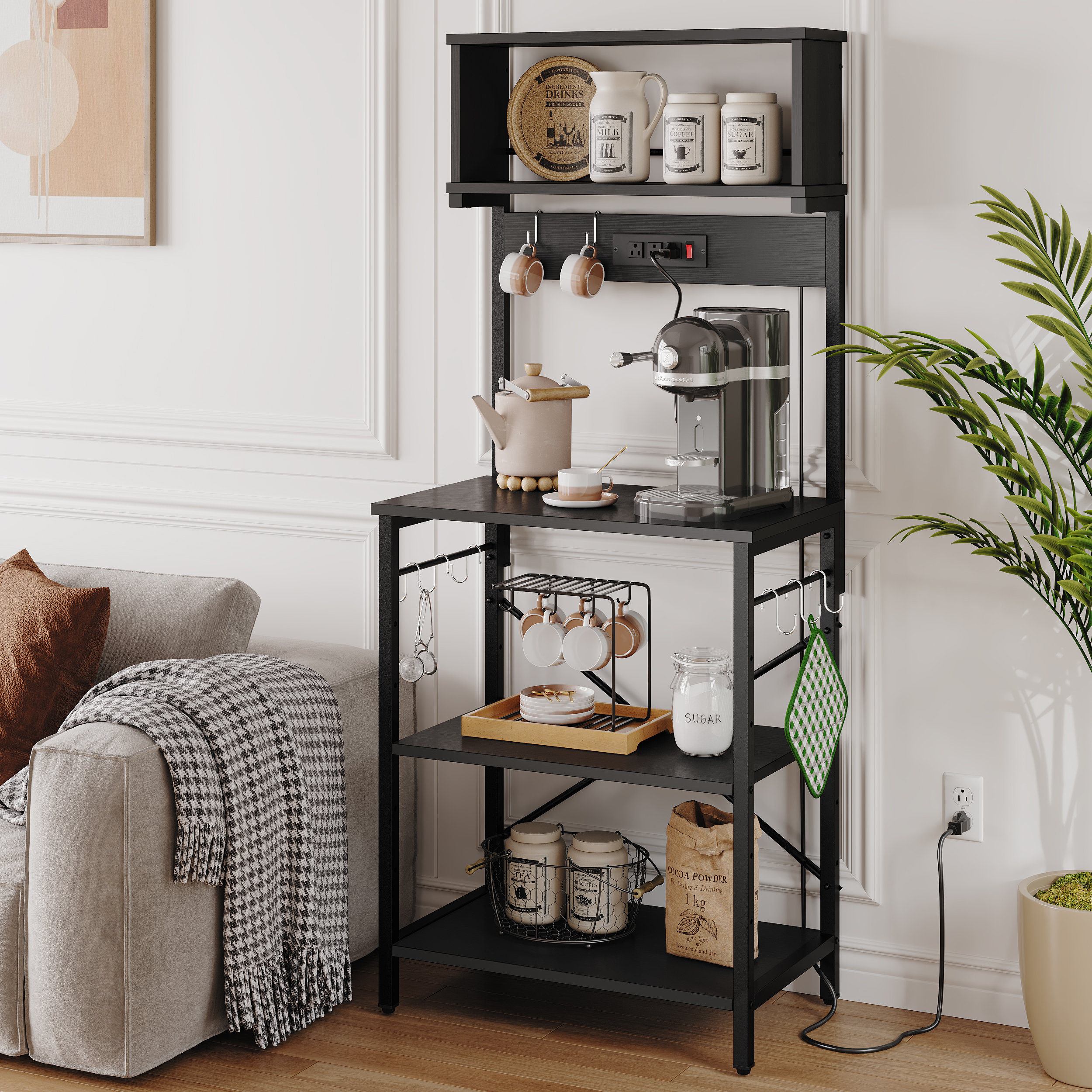 Lark Manor™ Bulut 23.62'' Kitchen Baker's Rack with Power Outlet ...