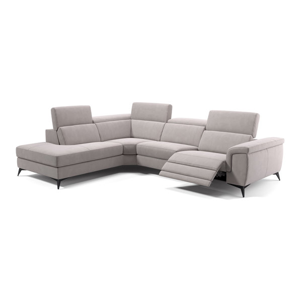 Perspections Stoff Wohnlandschaft Cobyn Hellbraun Links mit Funktionen ...