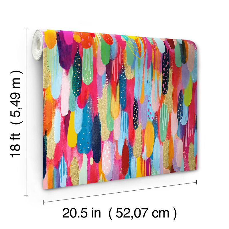 Room Mates EttaVee Brushstroke Peel and Stick Wallpaper & Reviews | Wayfair