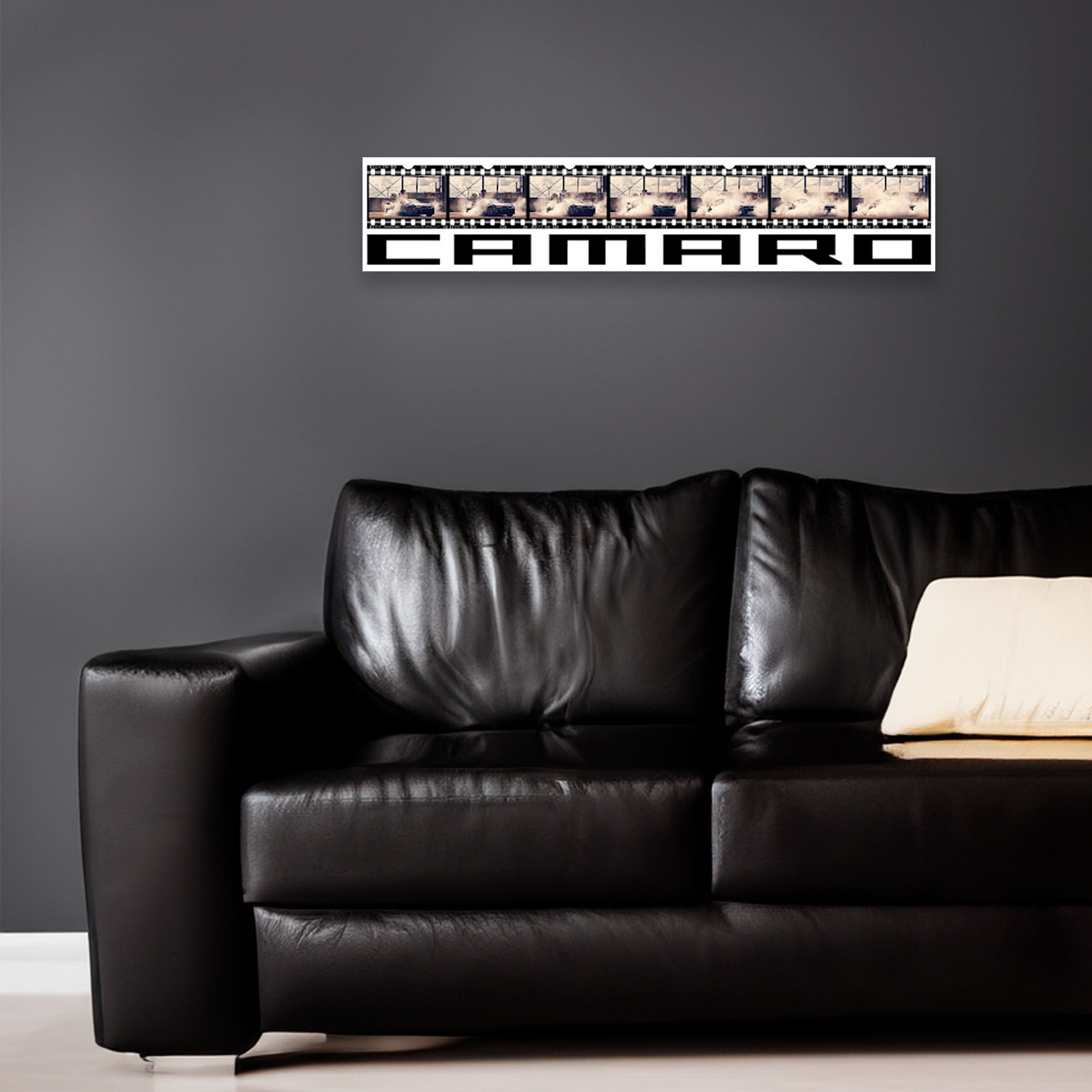 Second Story Collection Camaro Burnout Film Strip Framed On Canvas ...