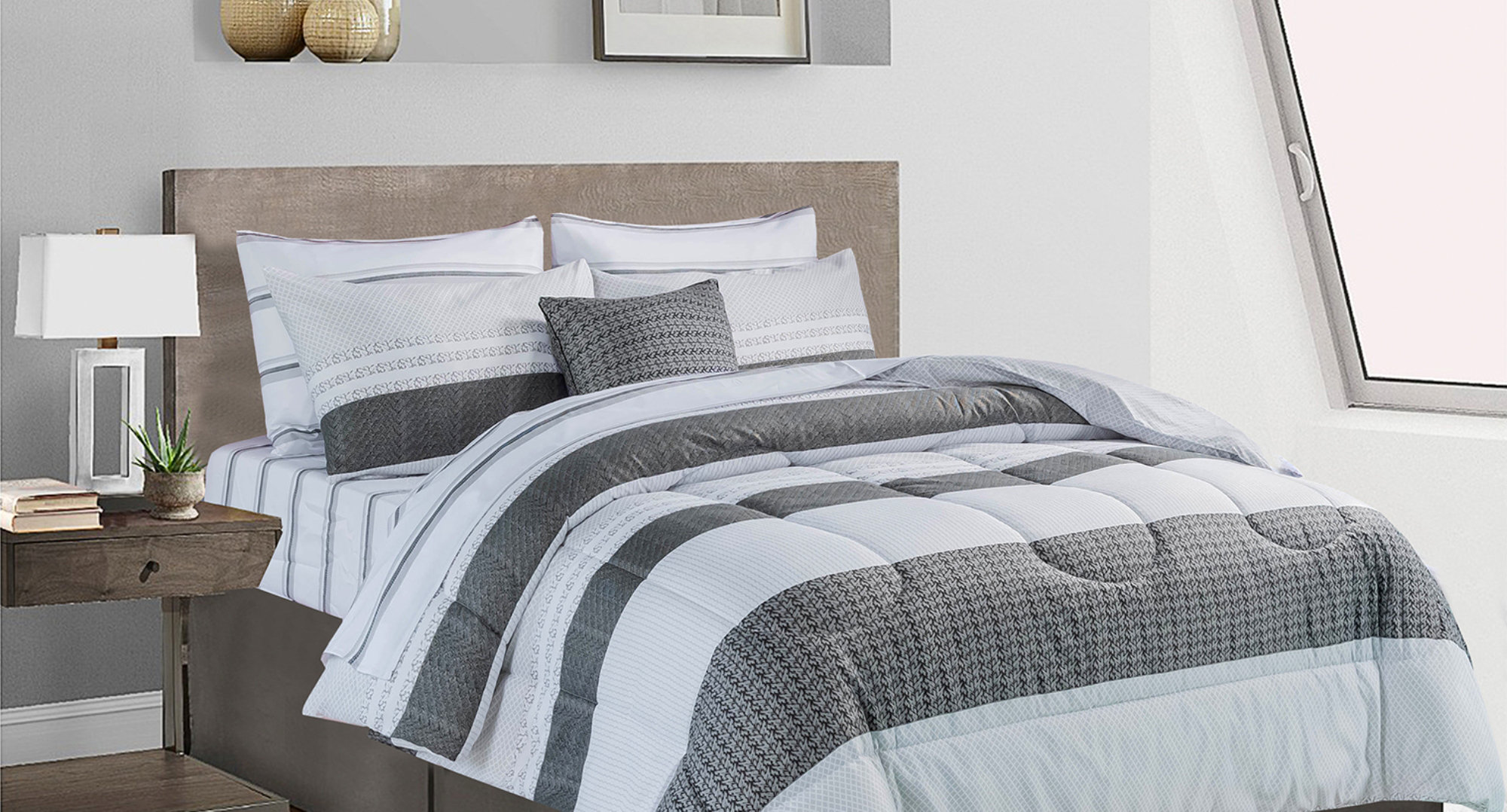Maison Condelle Nantucket Percale Striped Comforter Set & Reviews | Wayfair