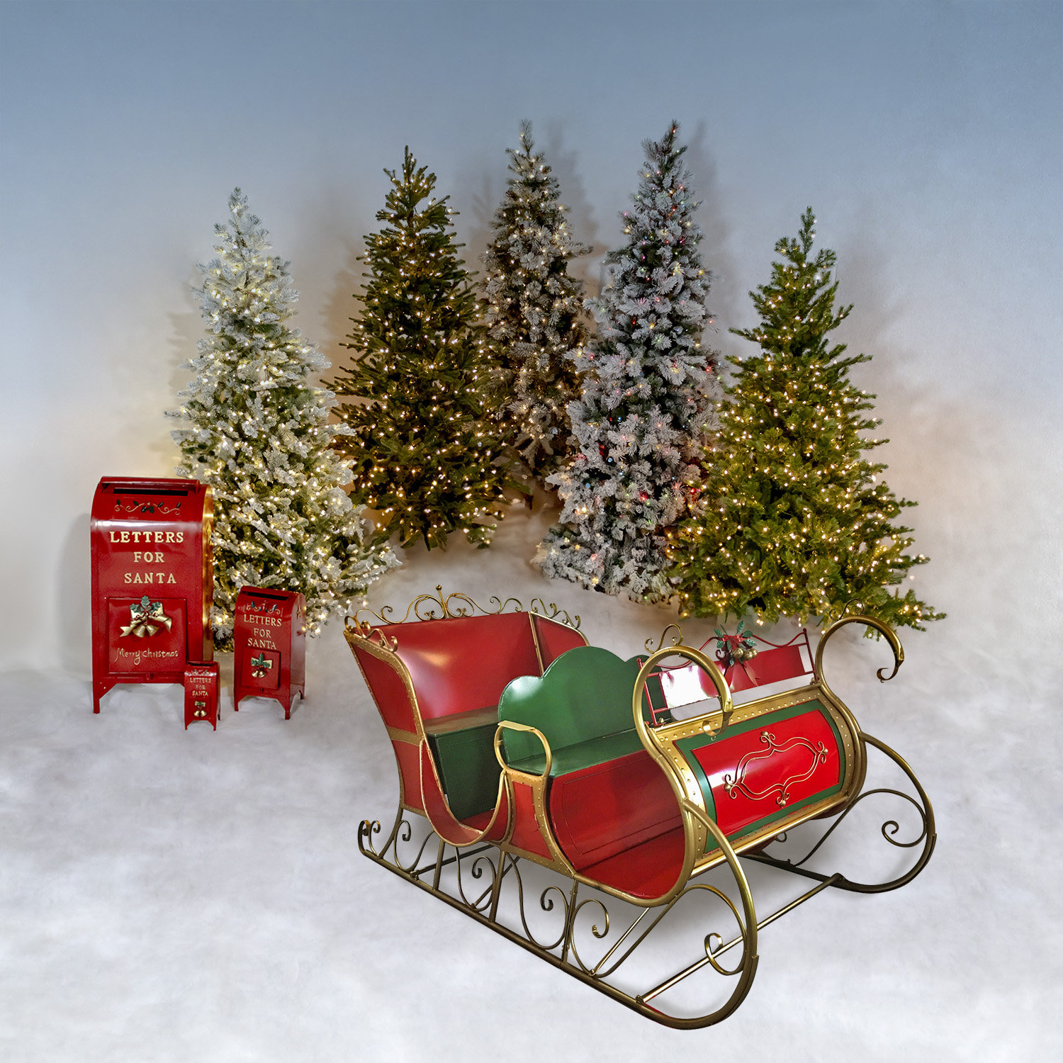 Zaer Ltd International Life-Size Traditional Four-Person Christmas ...