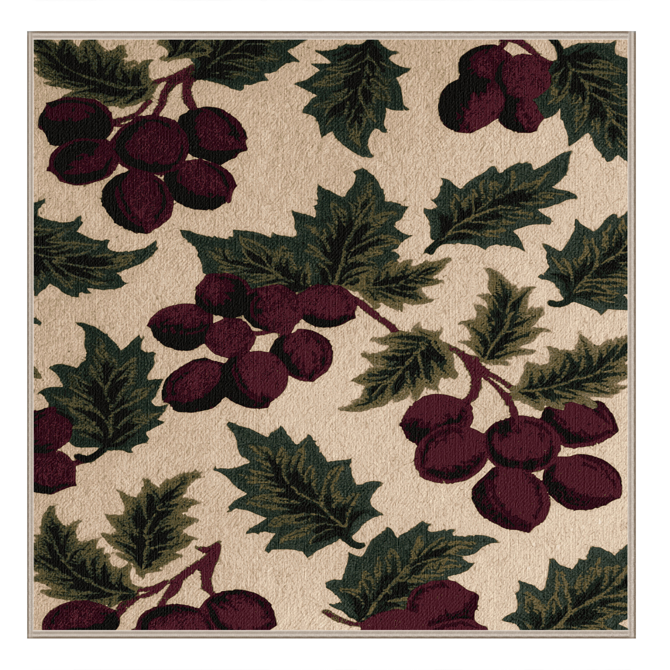 One Allium Way® Washable Sloe Fruits Area Rug | Wayfair