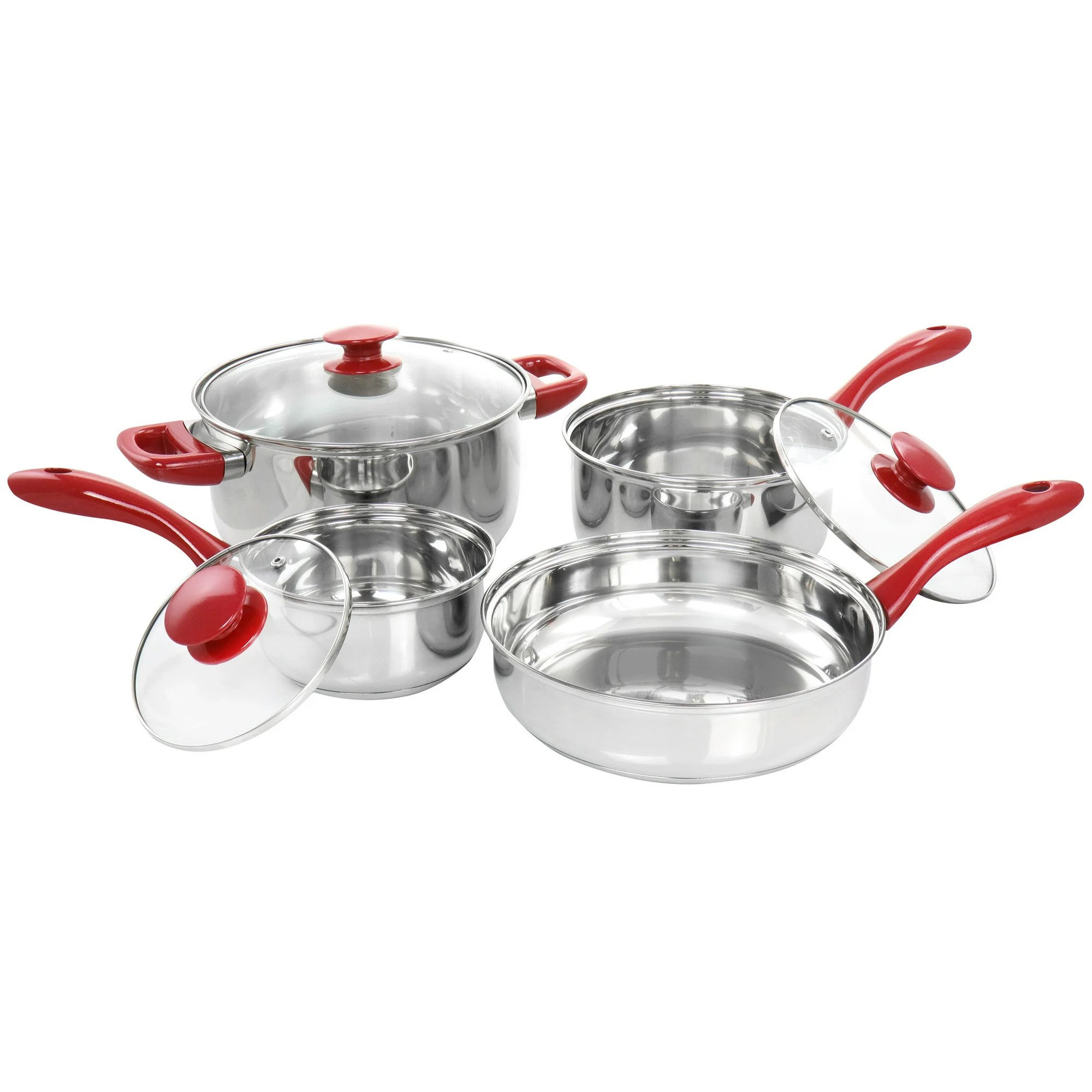 Elama Gibson Home Crawson 7-piece Stainless Steel Cookware Set In ...