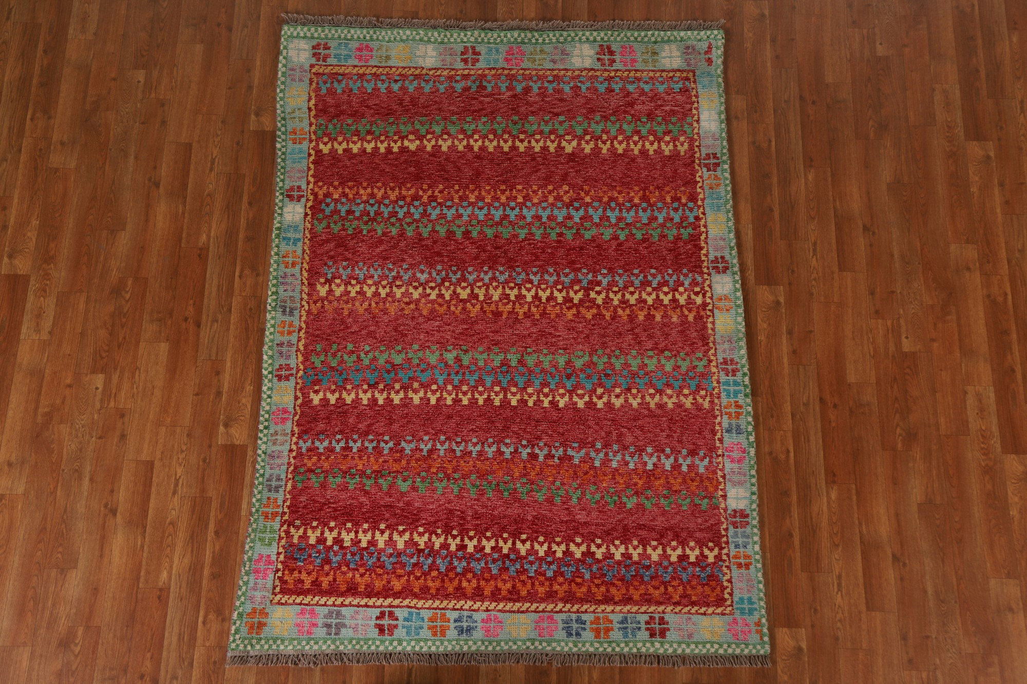 Dakota Fields Geometric Gabbeh Area Rug 5x6 | Wayfair