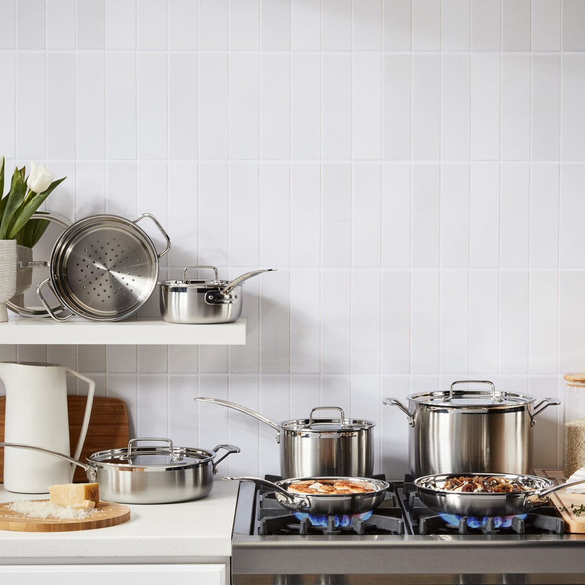 Cuisinart Multiclad Pro 12 Piece Stainless Steel Cookware Set & Reviews ...