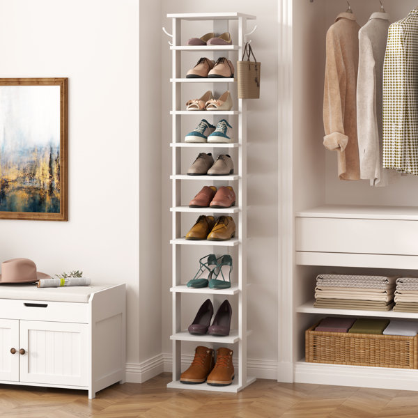Latitude Run® 10 Tier Shoe Rack,Shoe Tower for Small Spaces & Reviews ...